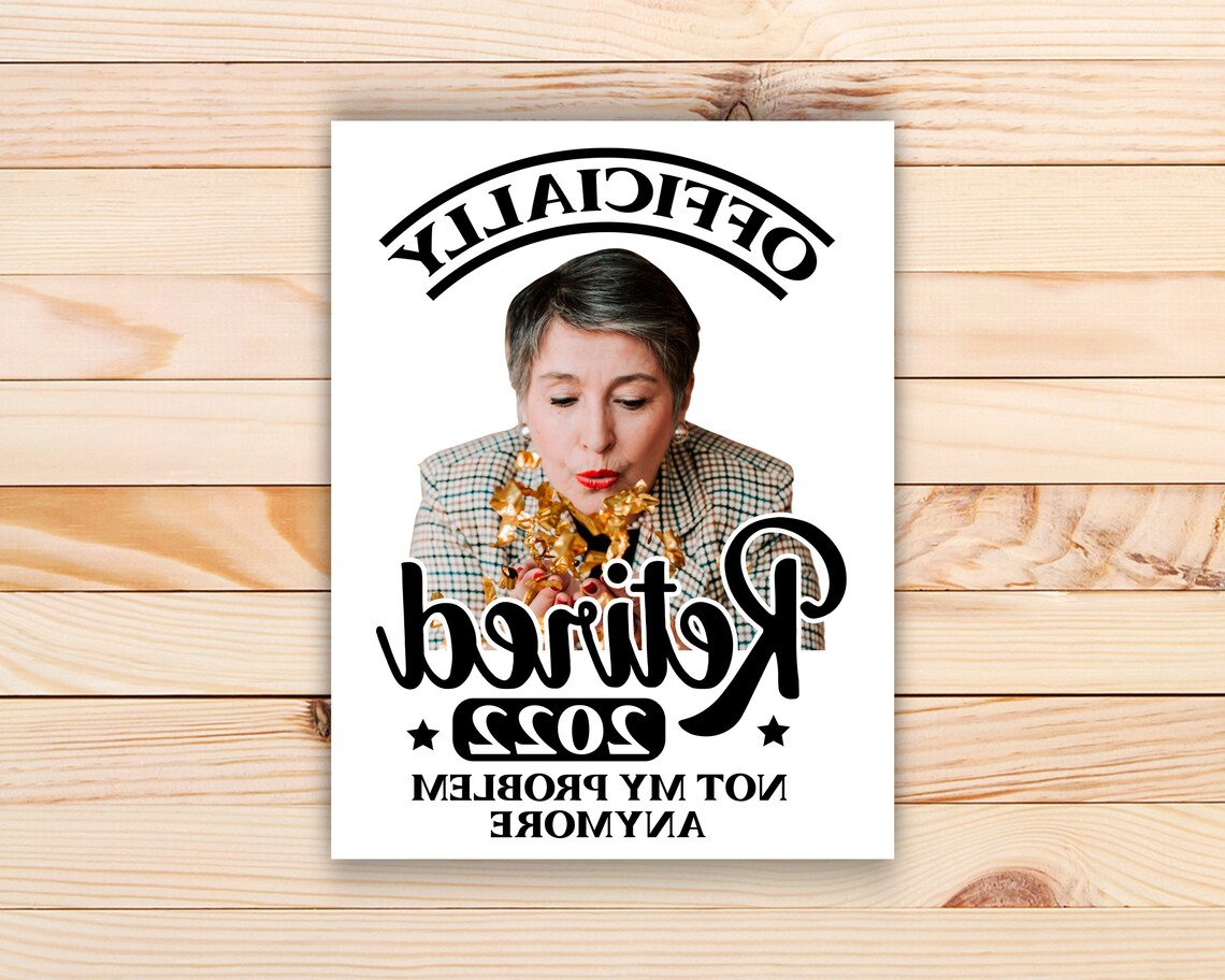 Custom Retirement Tattoos Officially Retired Face Tats - Etsy