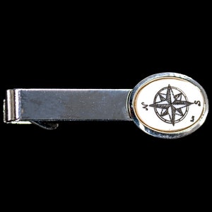 Scrimshaw Compass Rose Tie Bar | Save the Elephant Collection. Eco ...