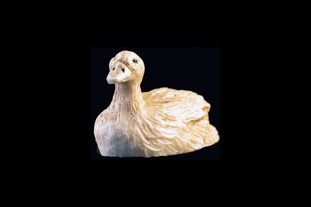 Hand Carved Eco Ivory Large Duck Statue - Etsy