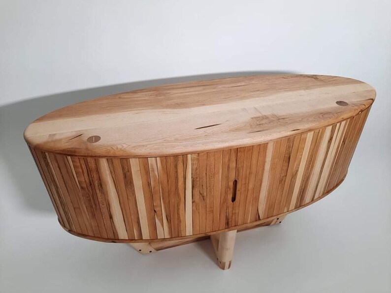 Custom-made Maple Tambour Door Unit - Etsy