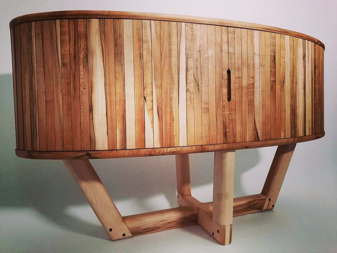 Custom-made Maple Tambour Door Unit - Etsy