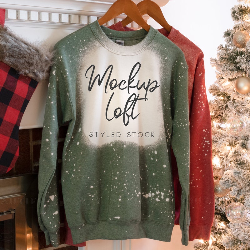 Bleached Christmas Sweatshirts - Etsy