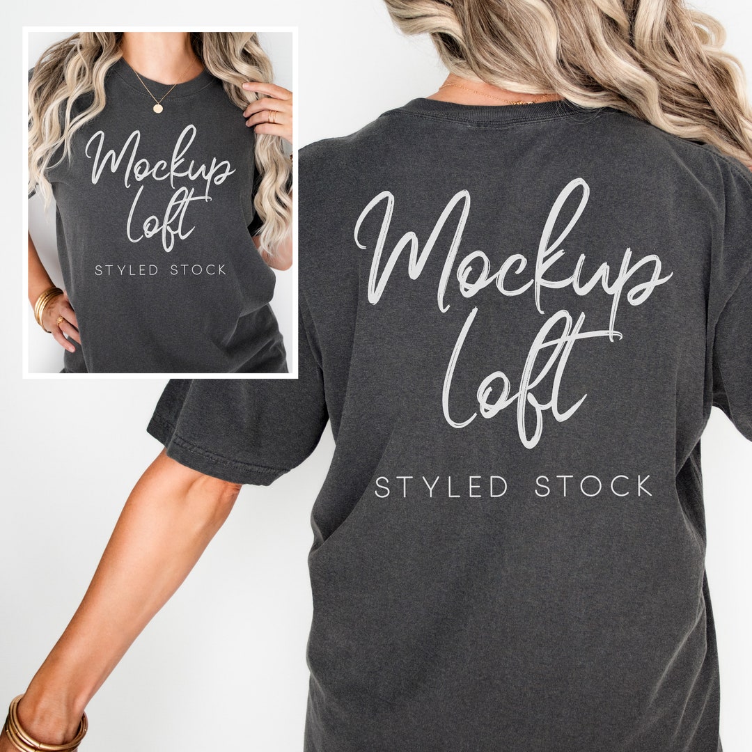 C1717 Pepper Front and Back Model T-shirt Mockup | SKU T0601 - Etsy