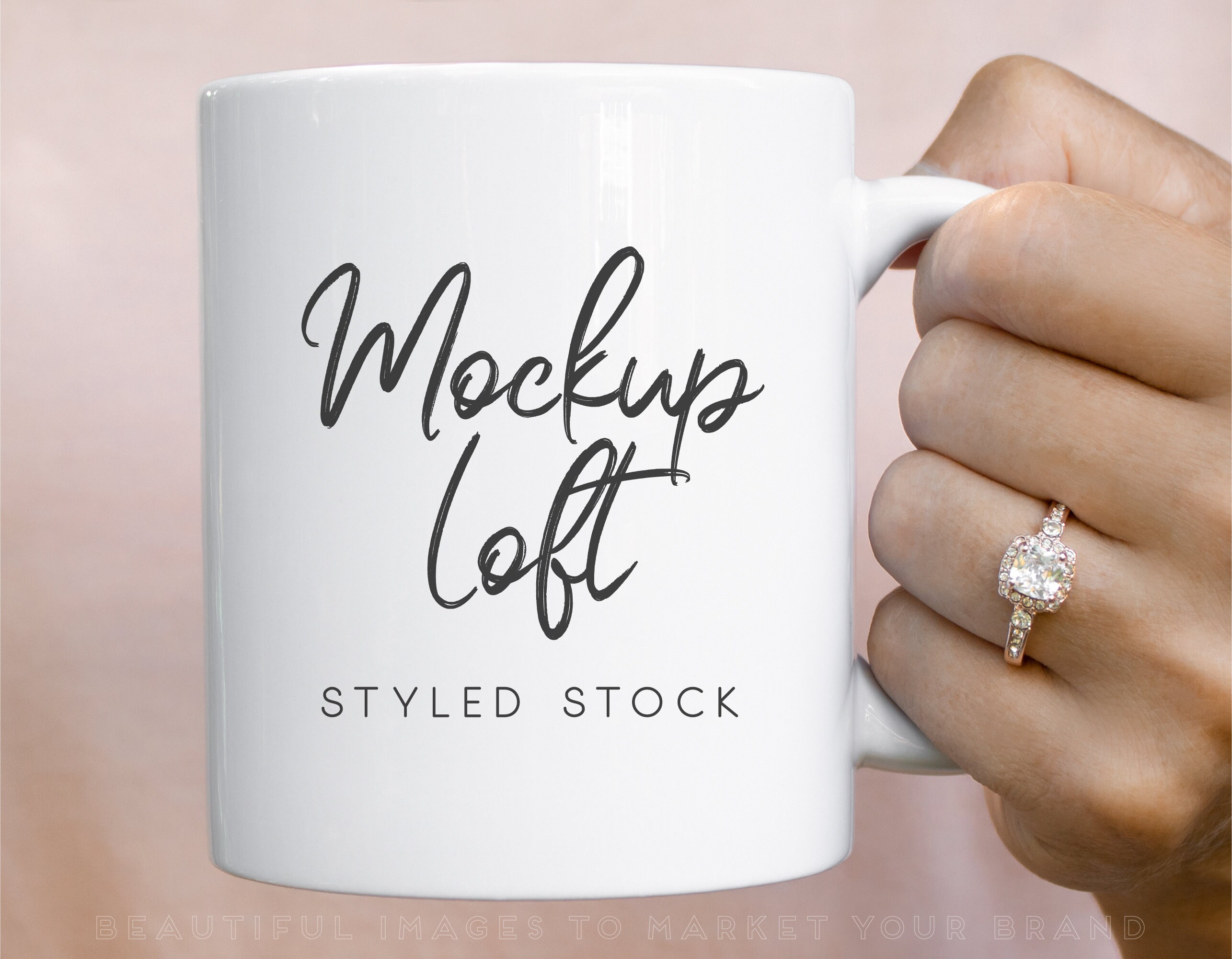 Model Mug Mockup | 11 Oz. Ceramic Mug Mockup | White Coffee Mug Styled ...