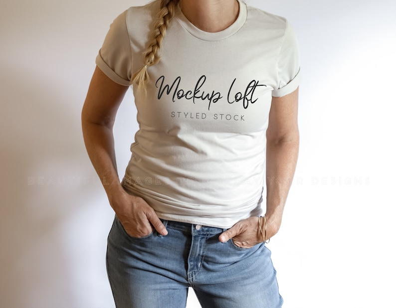 Bella Canvas 3001 Mockup Heather Dust T Shirt Model Mockup - Etsy
