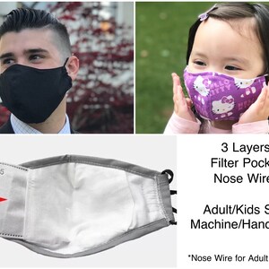 Nacho Libre Luchadores Face Mask With Pocket Filter and Nose Wire, 3 ...