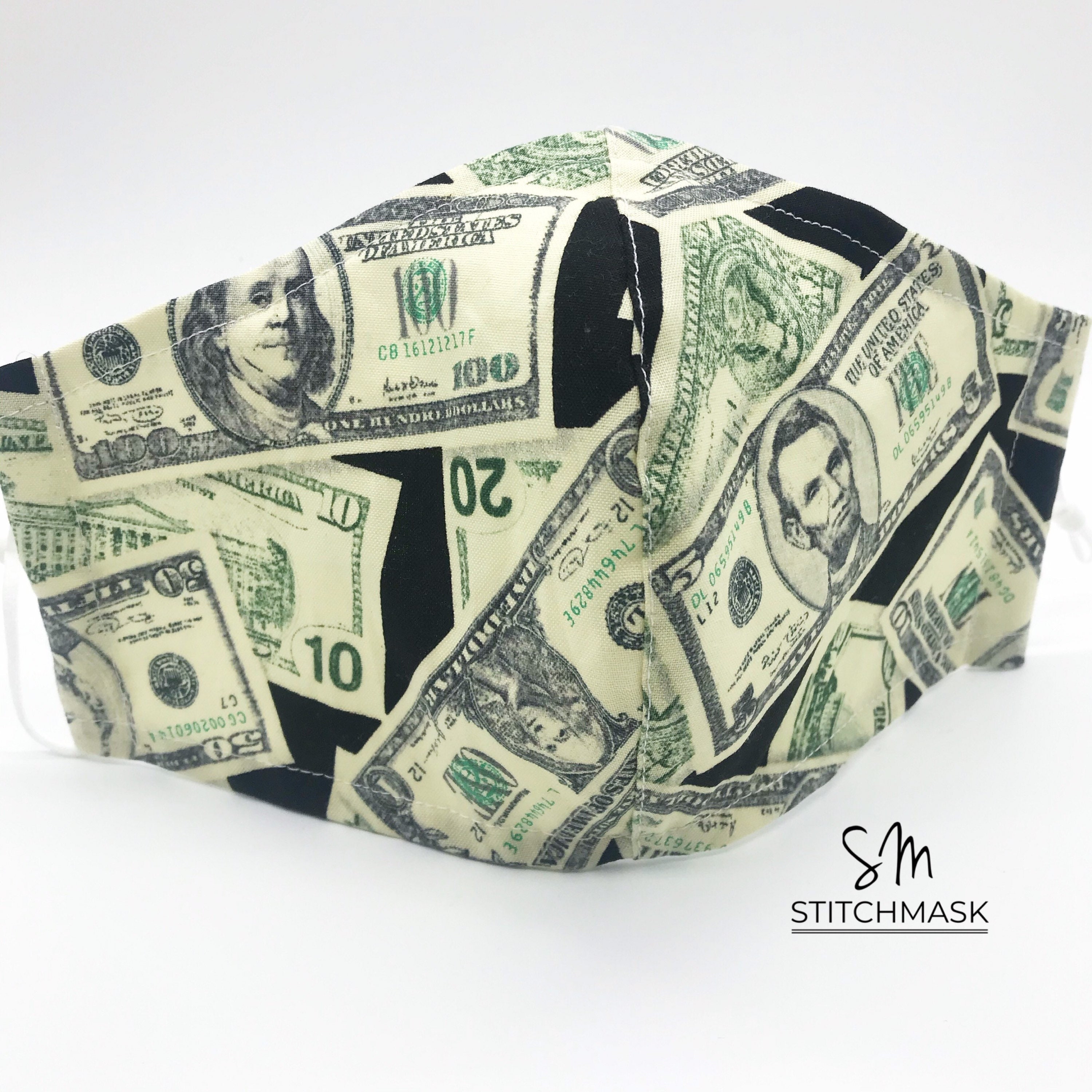US Dollar Bills Face Mask Money Mask Pocket Filter Nose | Etsy