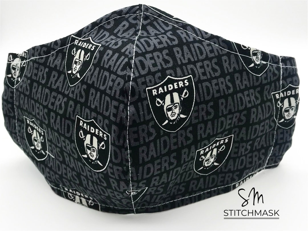 Footballs Raiders Face Mask | 3 Layers | Pocket Filter | Nose Wire ...