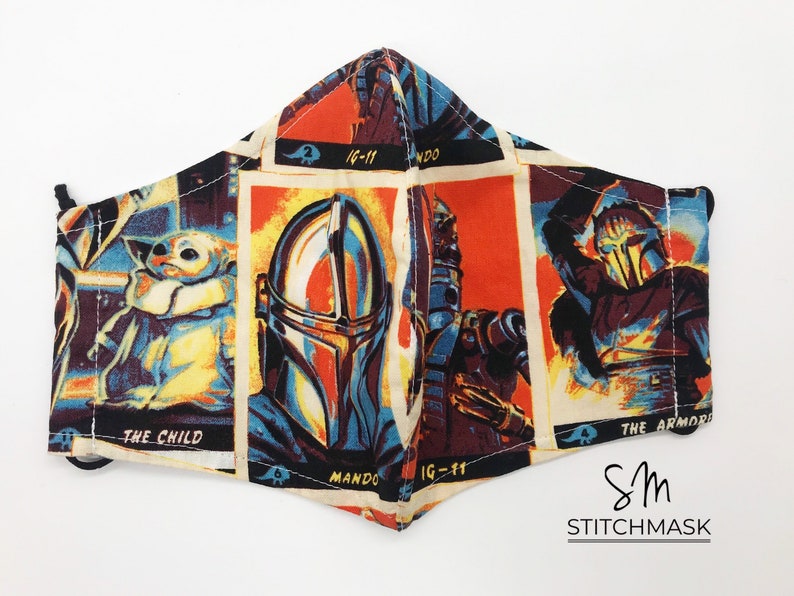 Rare the Mandalorian Face Mask. Mando Mask. 3 Layers Pocket | Etsy