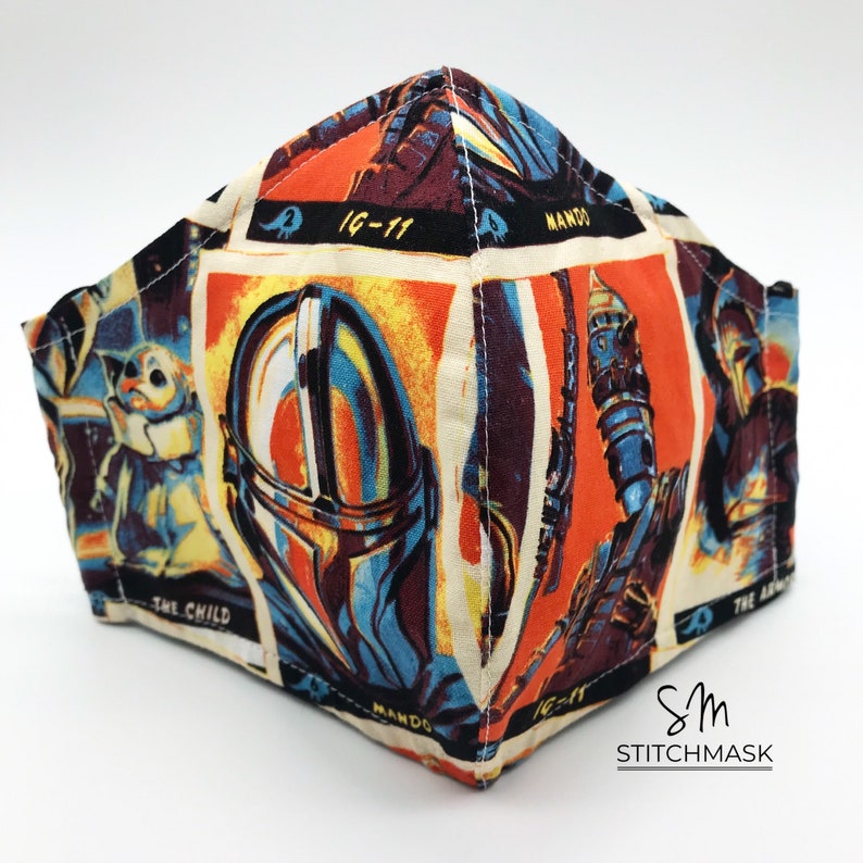 Rare the Mandalorian Face Mask. Mando Mask. 3 Layers Pocket | Etsy