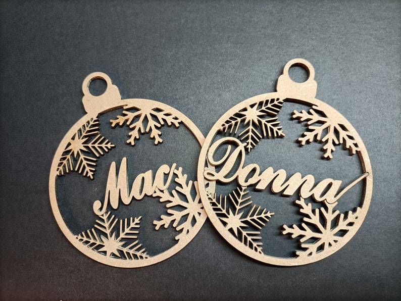 Personalized Name Christmas Ornaments Custom Baubles Set - Etsy