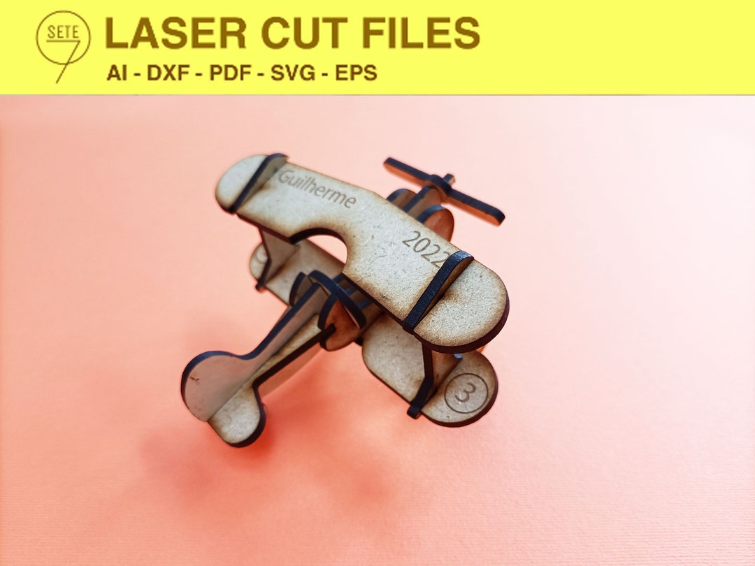 Plane Digital File for Laser and CNC 3mm | SVG Ai Pdf Dxf Eps | Laser ...