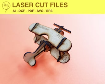 Plane Digital File for Laser and CNC 3mm SVG Ai Pdf Dxf Eps Laser Cut ...