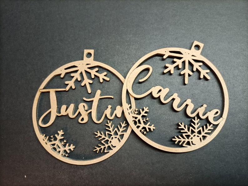 Personalized Name Christmas Ornaments Custom Baubles Set - Etsy