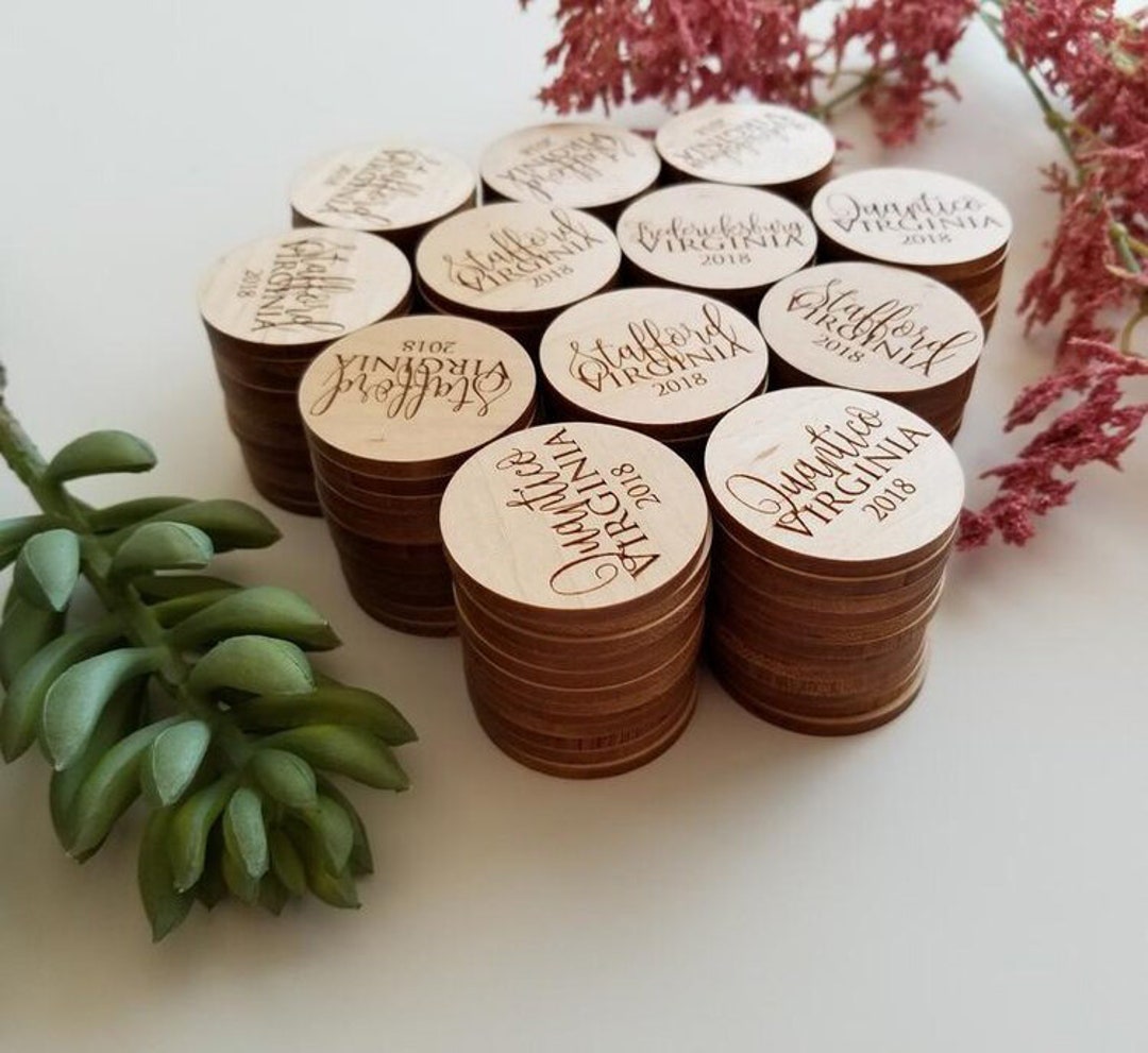 Personalized Custom Wood Tags, Custom Name - Logo Wood Tags, Wooden ...