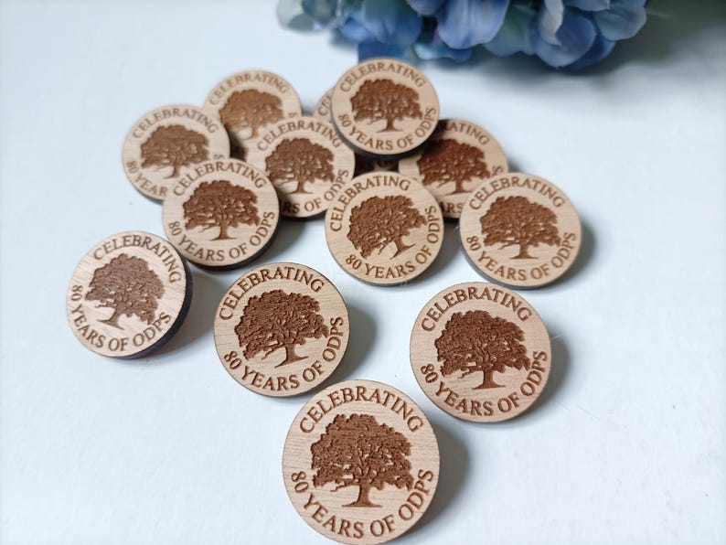 Custom Wooden Lapel Pin – Personalized Engraved Wood Pin for Weddings ...