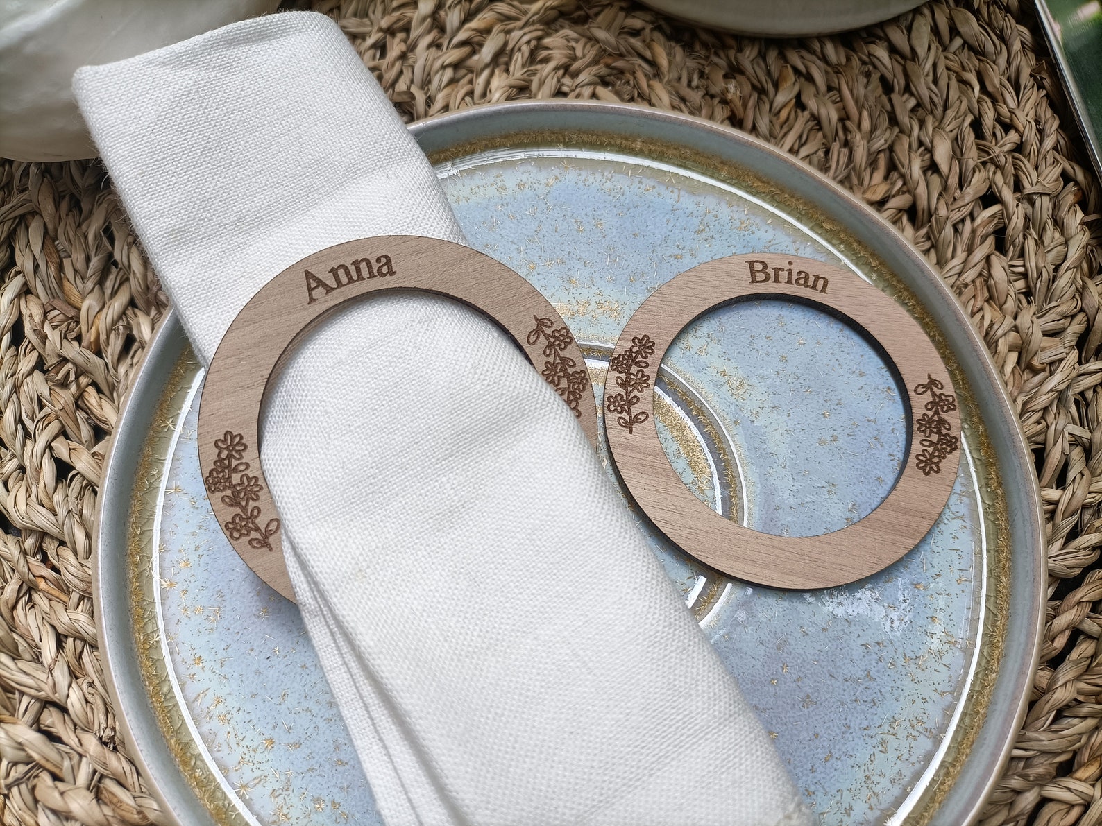Personalized Napkin Rings - Etsy