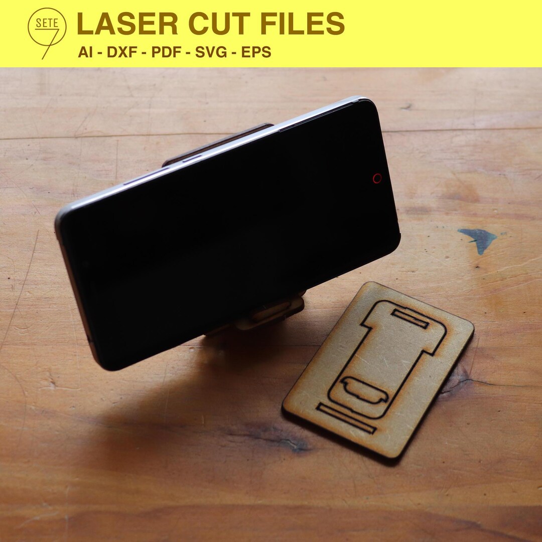 Mobile Phone Stand Wood Pdf+svg DXF Laser Cut Files | Cell Phone Stand ...