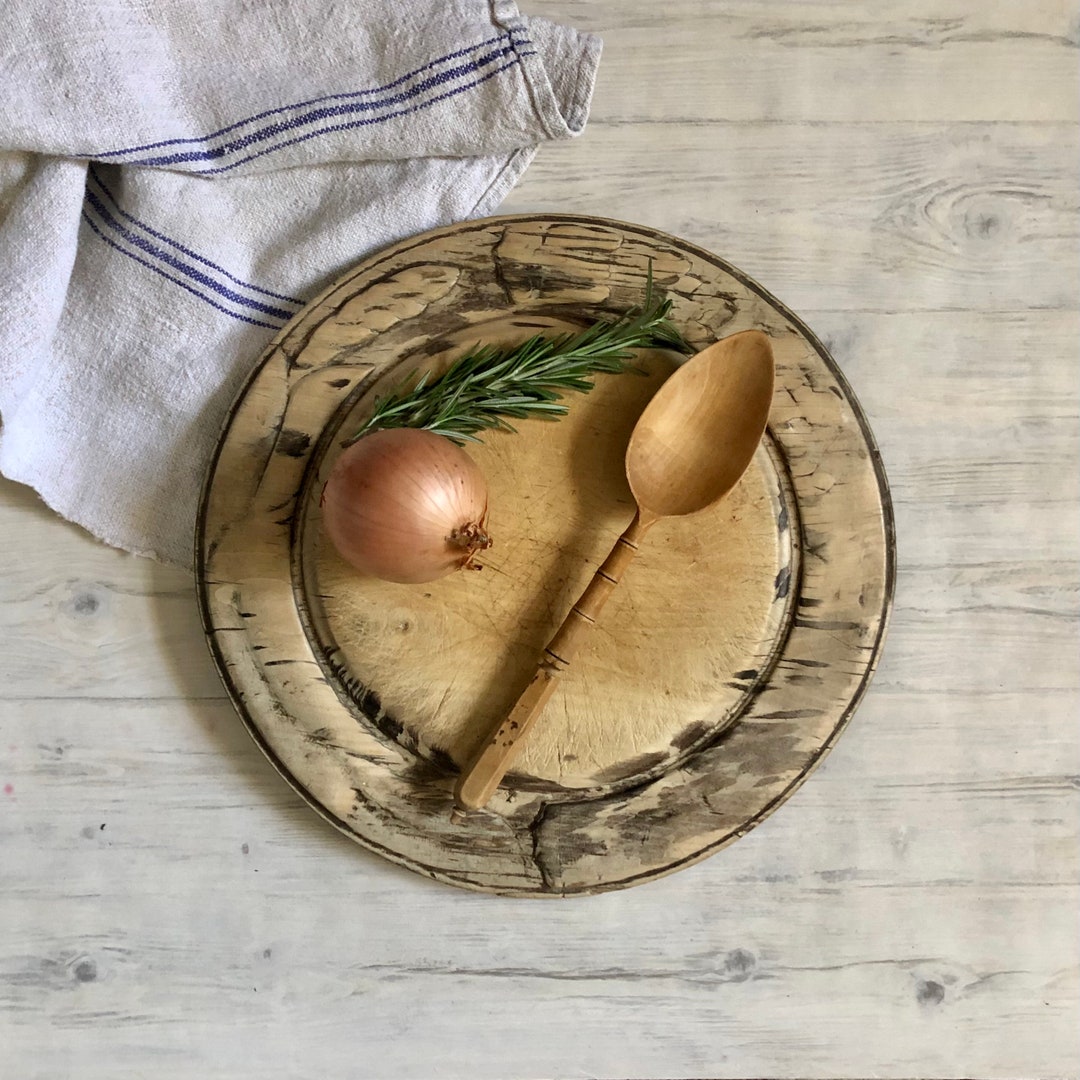 Antique Hand Carved & Turned Wooden Spoon Vintage Stirring - Etsy