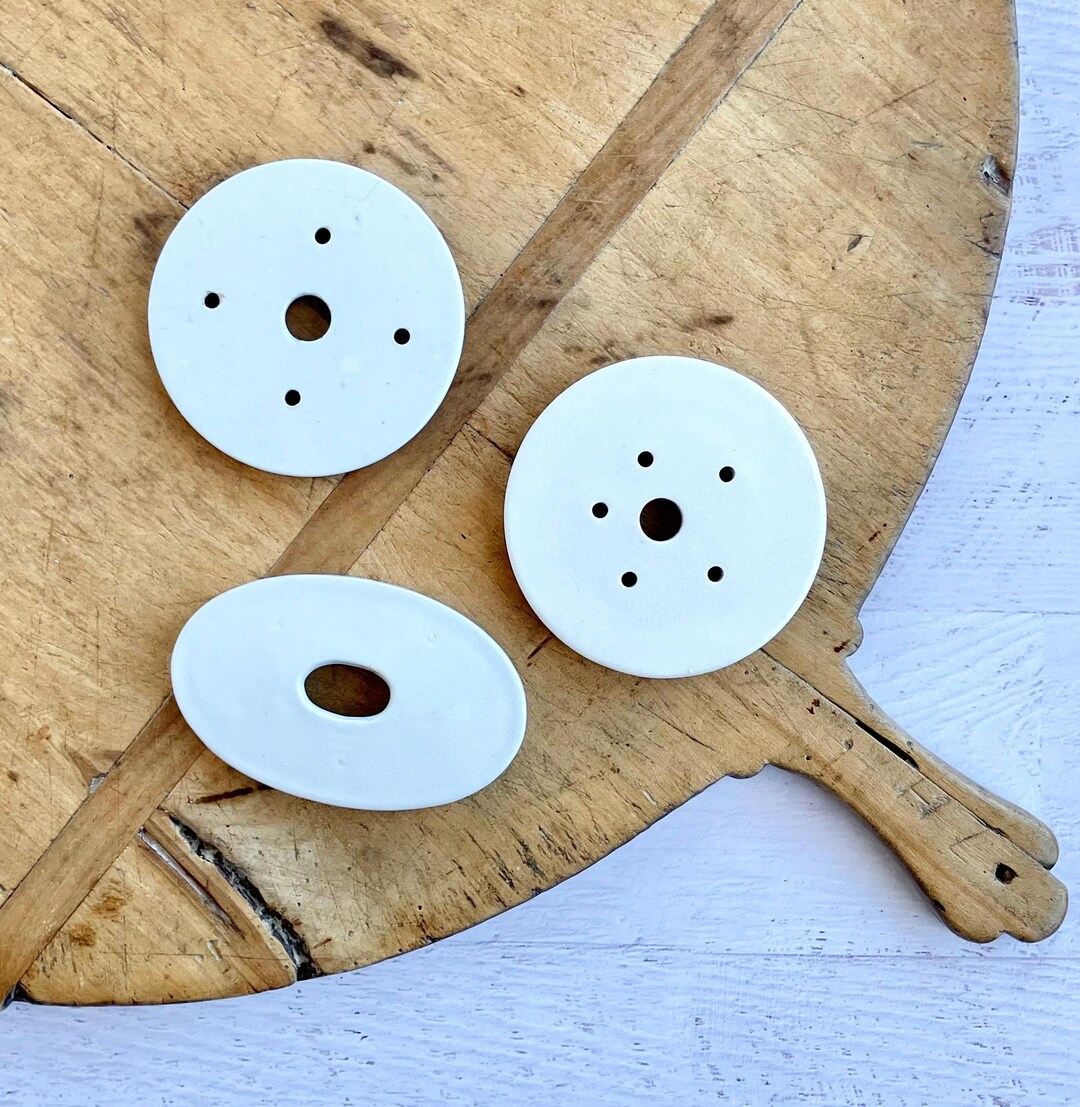 3 Small Antique Ironstone Drain Plates, Instant Collection, Round ...