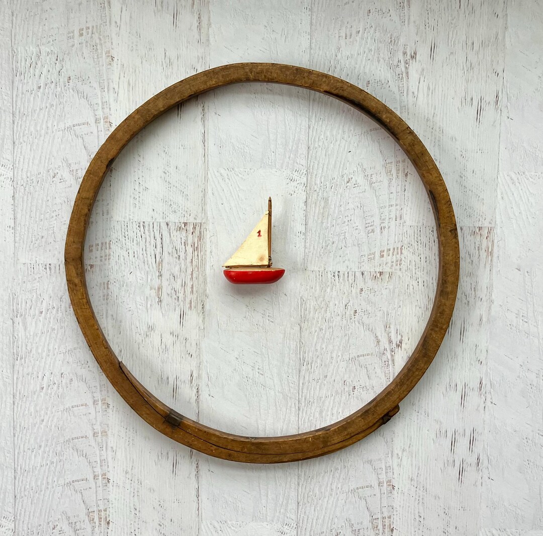 Sailing Ship Mast Hoop, Sailboat Wood & Iron Ring Used to Slide Sails ...