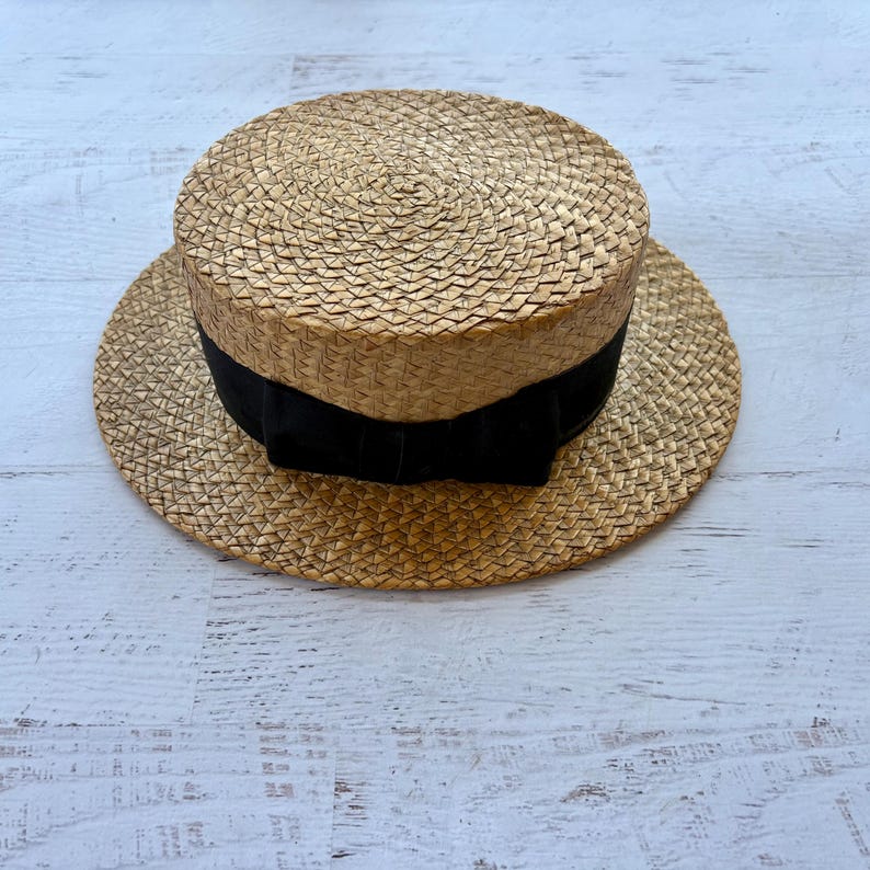 Vintage Men's Boater Hat in the Victorian Edwardian Boating Style - Etsy
