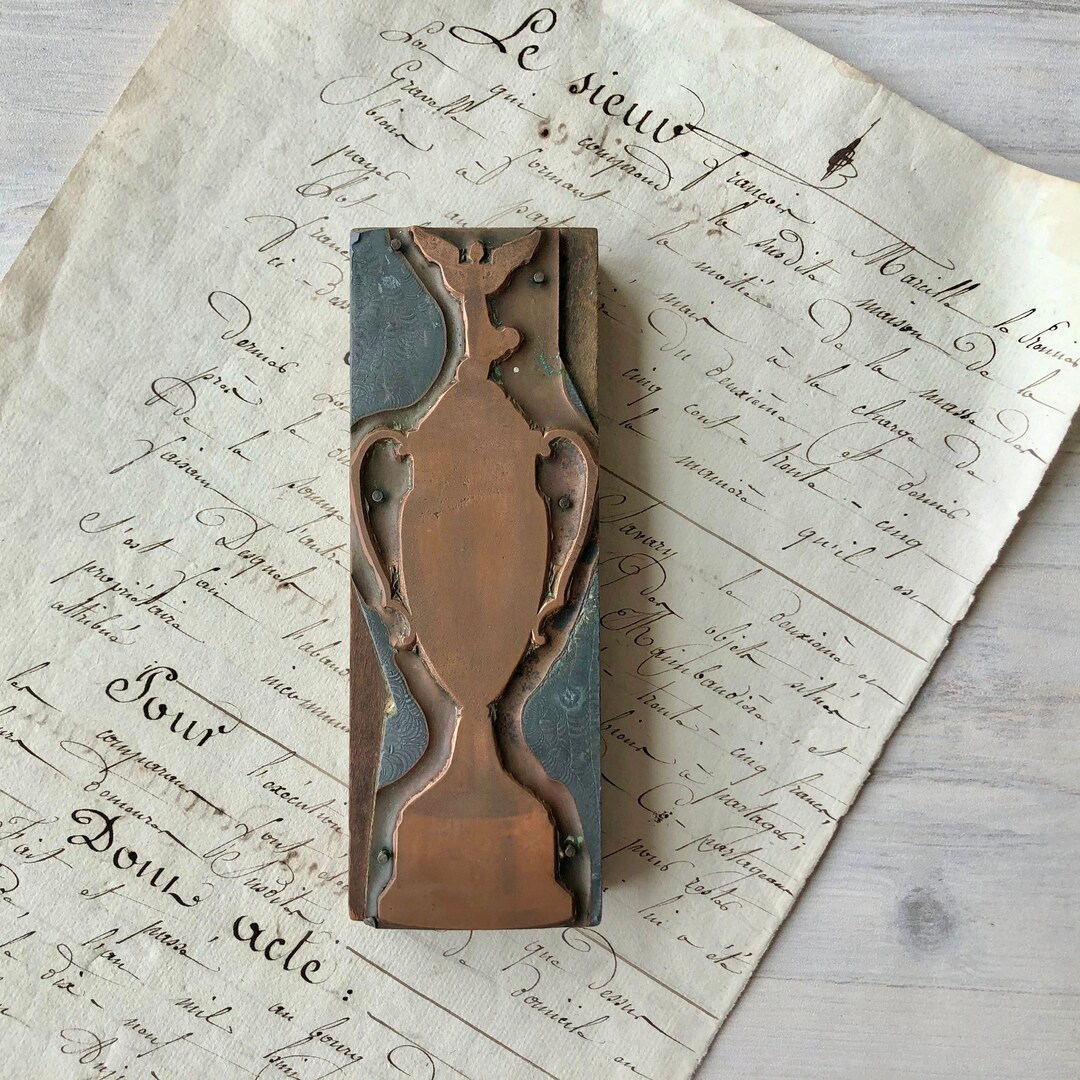 Vintage Printers Block Art Nouveau or Art Deco Winged Victory - Etsy