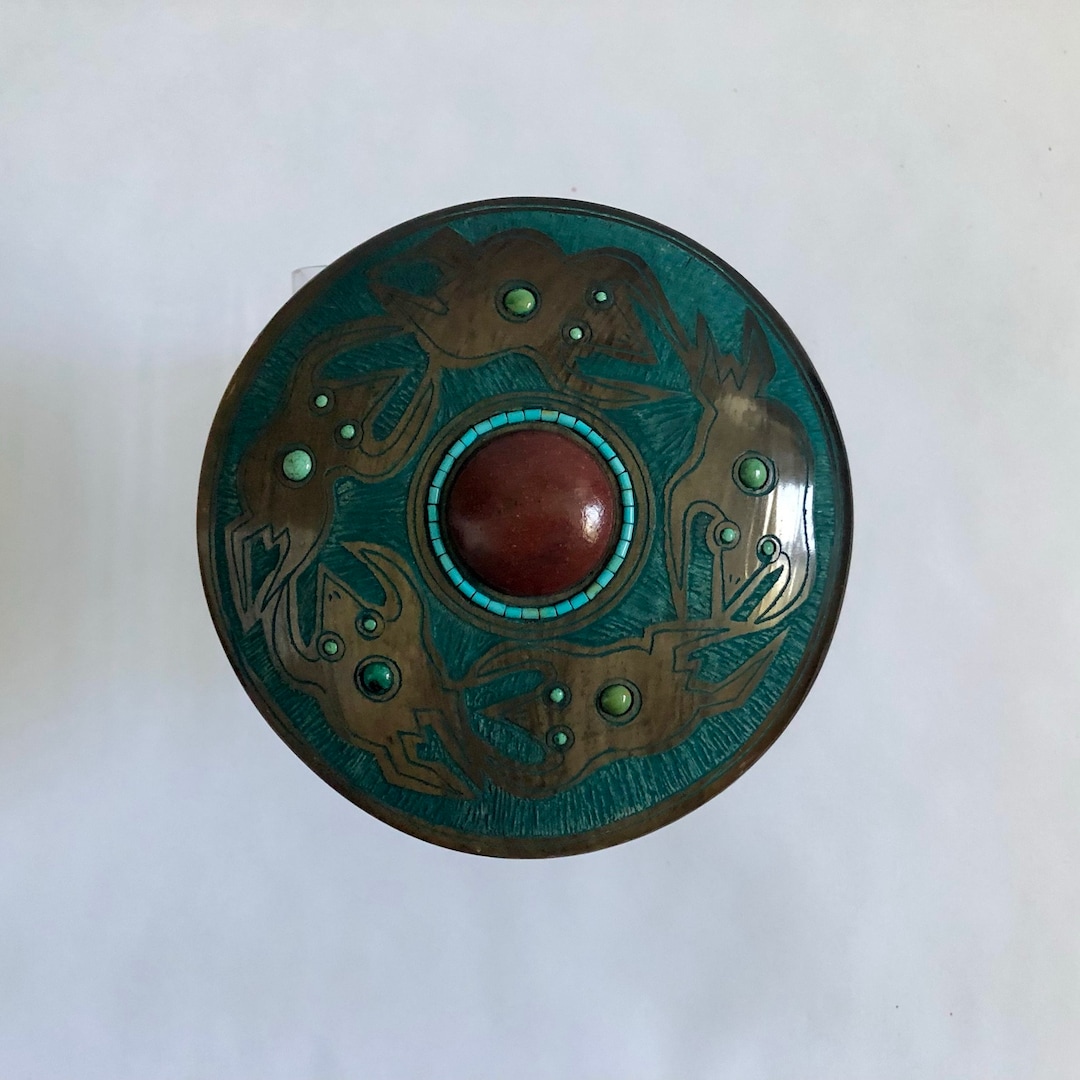 Eastern Band Cherokee Indian Swish Pot by Joel Queen With Incised Frog ...