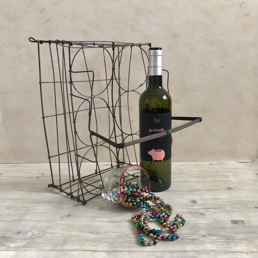 Vintage Wonky Wire Basket With Handle in the French Style With - Etsy