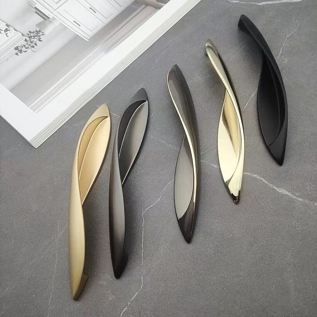 Leaf Knob, Modern Cabinet Knob, Gold Drawer Pull, Doorknob, Brass Knob ...