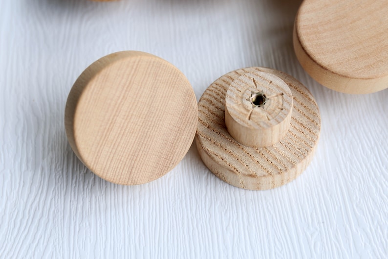 Natural Flat Drawer Knob, Natural Nursery Drawer Pull, Dresser Knobs ...