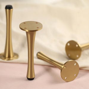 4X Solid Brass Slim Legs, Cabinet Legs, TV Cabinet Foot, Couch Leg ...
