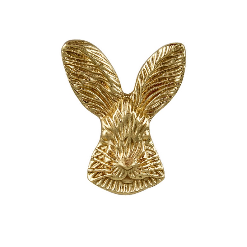 Rabbit Brass Knobs Bunny Modern Dresser Knobs Animal Drawer - Etsy