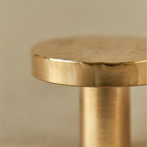 Hammered Brass Cabinet Knob, Modern Wardrobe Pull, Round Drawer Pulls, Brass Knob, Solid Brass ...