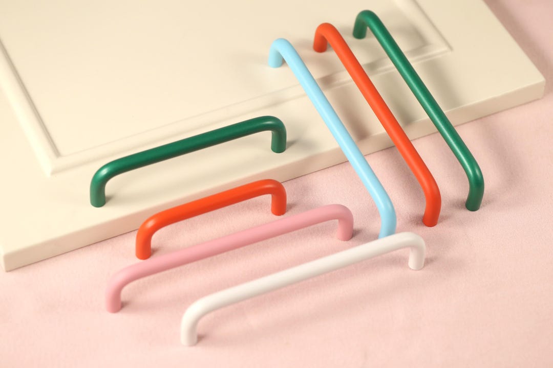 Colorful Drawer Handles Knobs, Kids Dresser Knobs Handle Pull, Slim ...