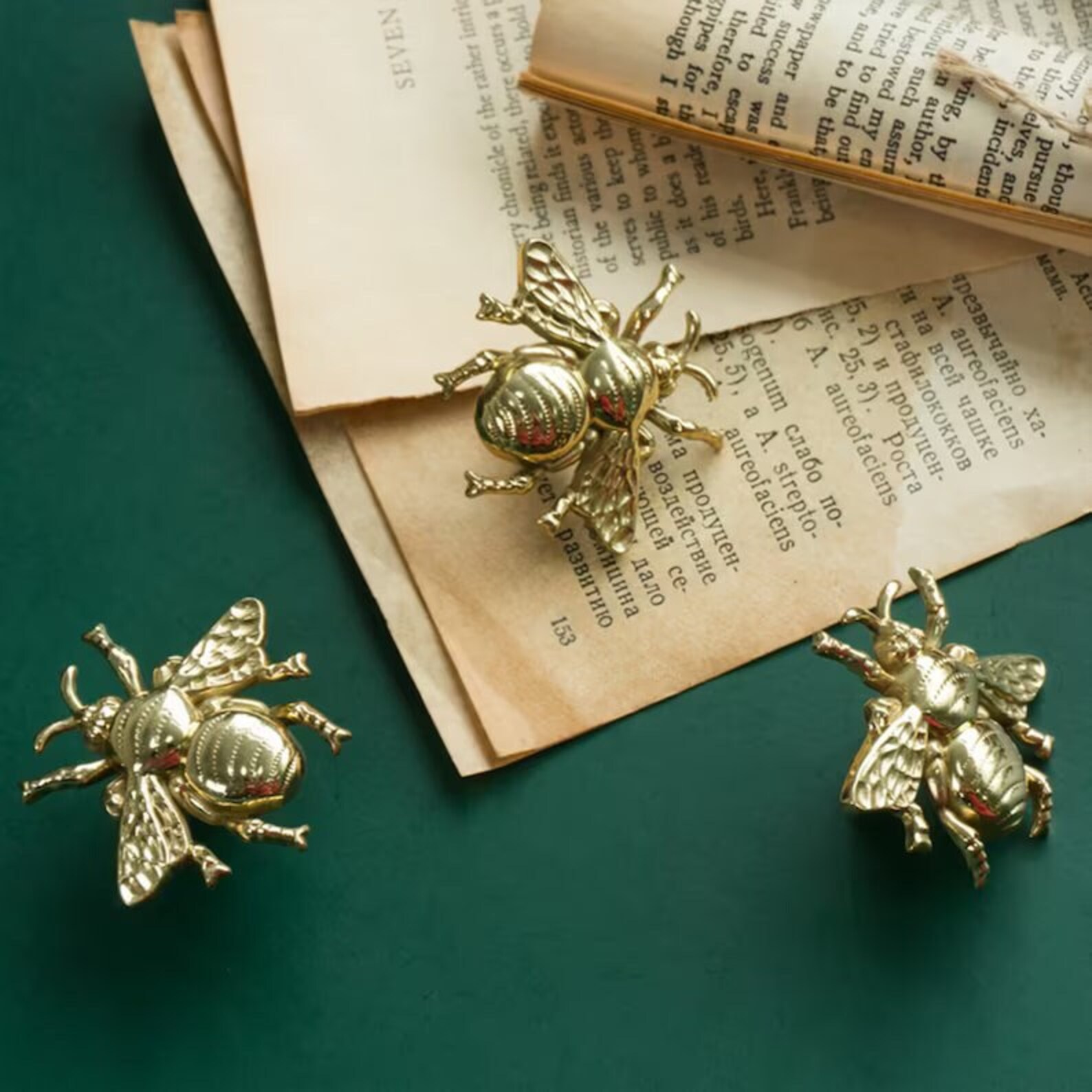 Brass Bee Drawer Dresser Knobs Cabinet Pulls Handle Animal - Etsy