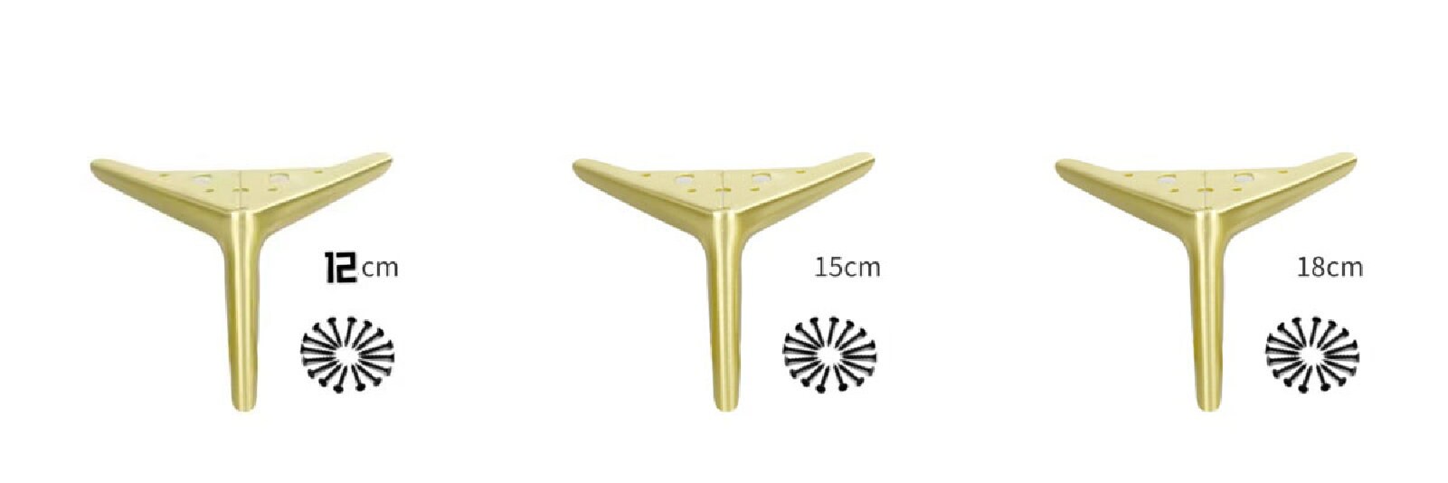 4X Gold Black Furniture Legs Golden Sofa Foot Cabinet Legs - Etsy