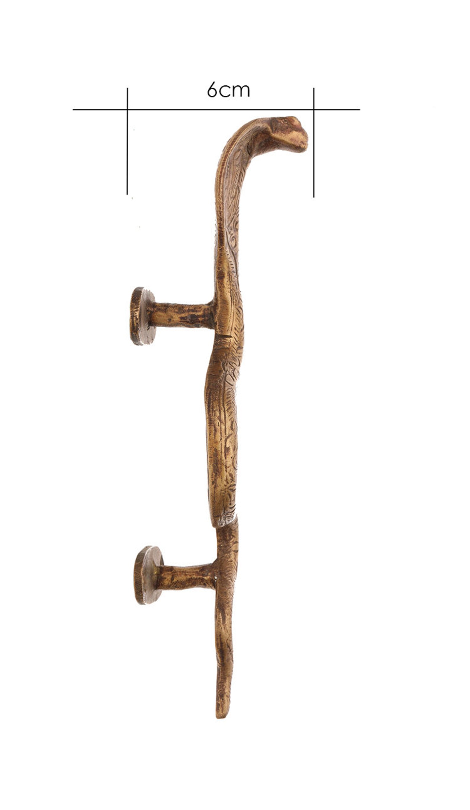 Golden Snake Door Handle Cobra Brass Pull Antique Handles - Etsy