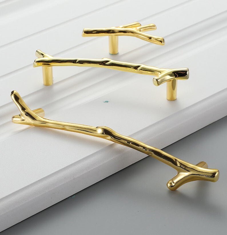 Antique Silver Tree Branch Handle Pull Knob Dresser Knob - Etsy