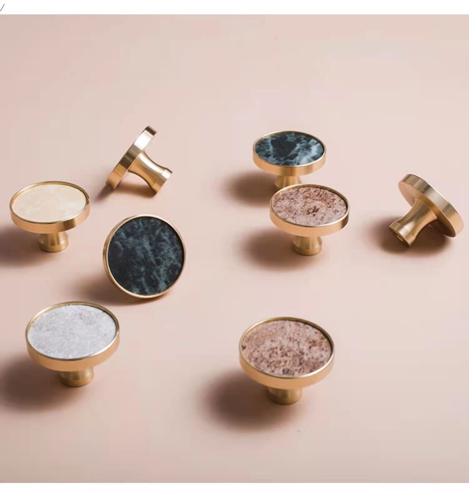 Shell Round Knob Drawer Pulls Marble Cabinet Knob Shell - Etsy