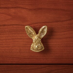 Rabbit Brass Knobs, Bunny Modern Dresser Dresser Knobs, Custom Engraved Animal Drawer Knobs ...