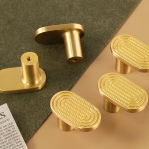 Brass Boho Rainbow Drawer Pulls Knob, Wardrobe Pull Dresser Handle Knob, Solid Brass Cupboard ...