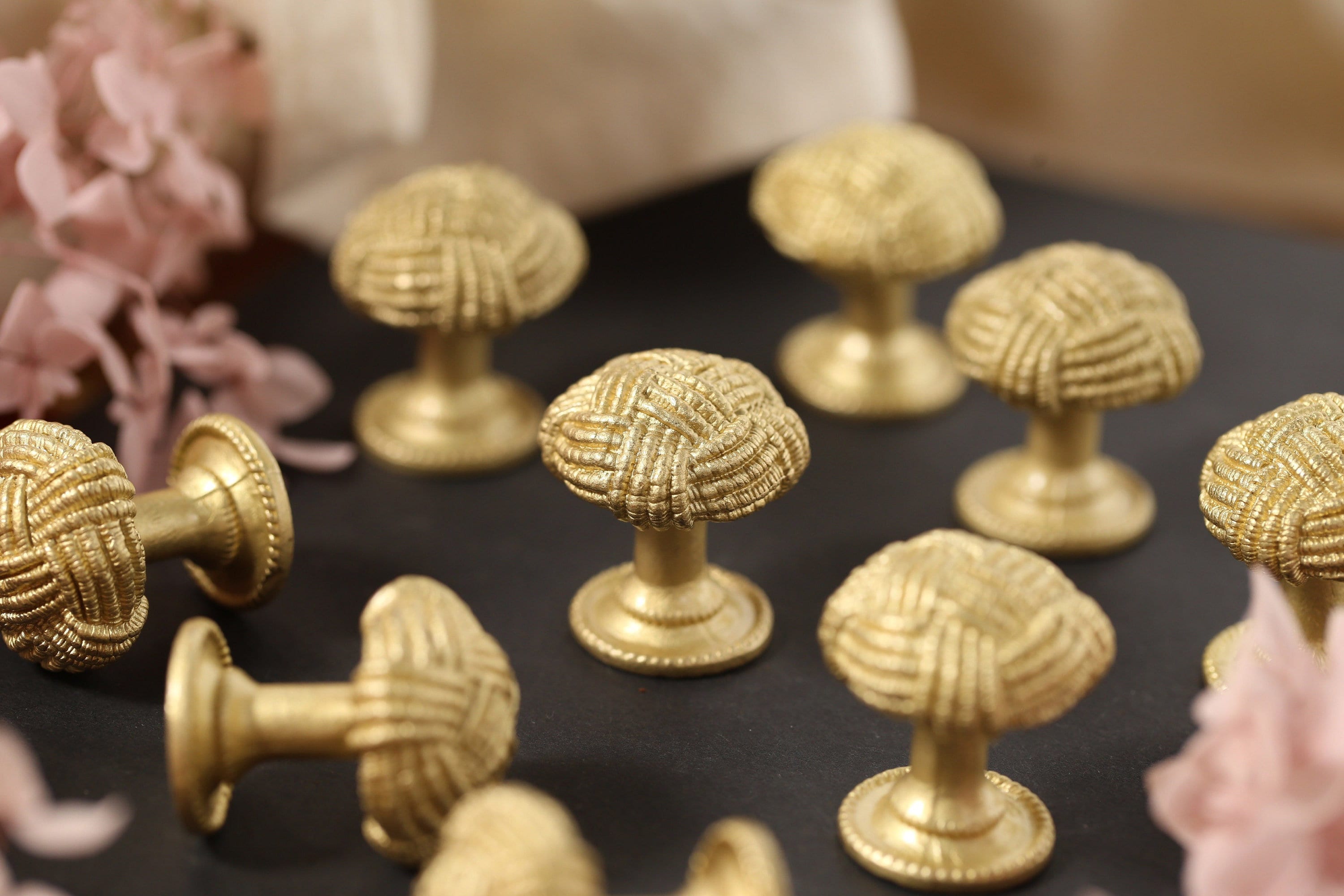 Brass Knot Cabinet Knob, Matte Brass Drawer Knob Pull, Gold Brass ...