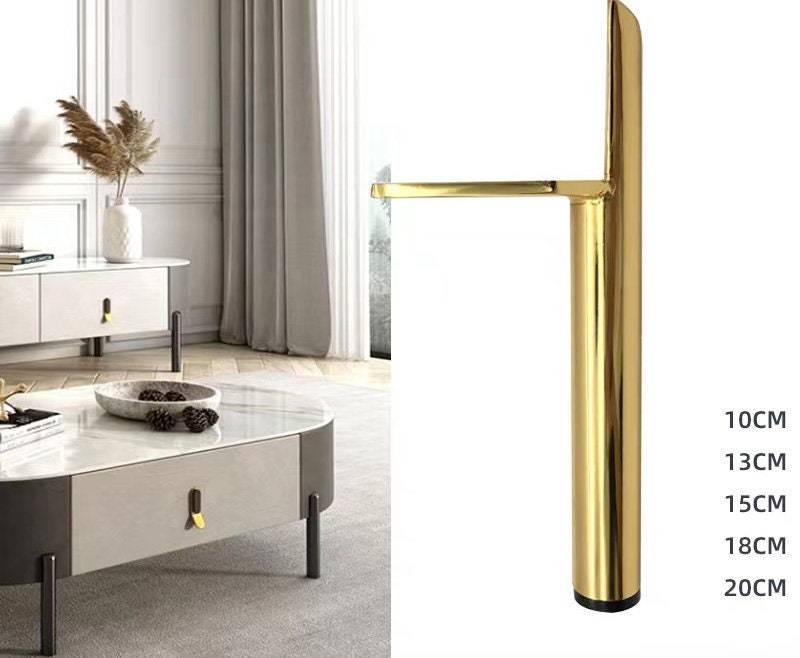 4X Modern Straight Brass Legs Coffee Table Legs Black Sofa - Etsy