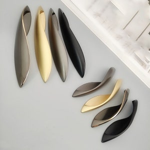 Leaf Knob, Modern Cabinet Knob, Gold Drawer Pull, Doorknob, Brass Knob ...