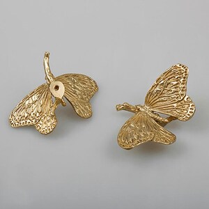 Butterfly Solid Brass Cabinet Knob, Antique Brass Butterfly Knob, Drawer Pull, Doorknob, Knobs ...