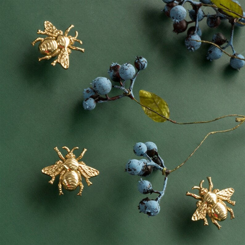 Brass Bee Drawer Dresser Knobs Cabinet Pulls Handle Animal - Etsy