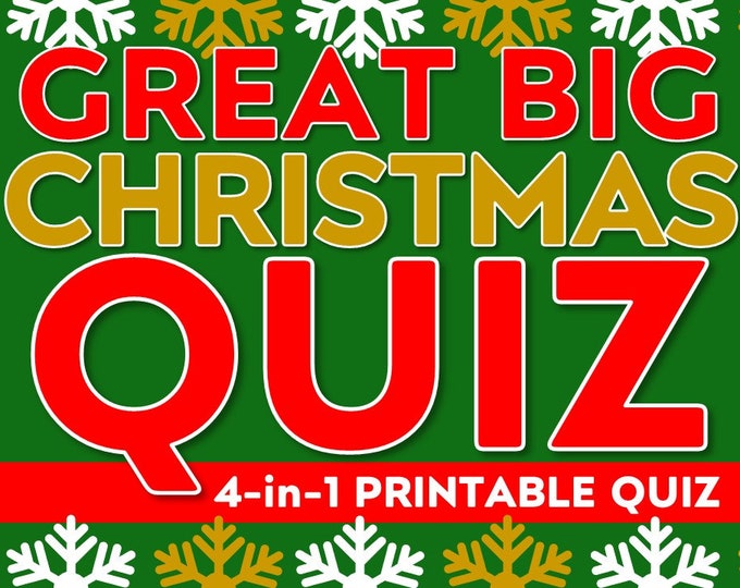 Great Big Christmas Quiz Night Printable Christmas Quizzes Christmas ...