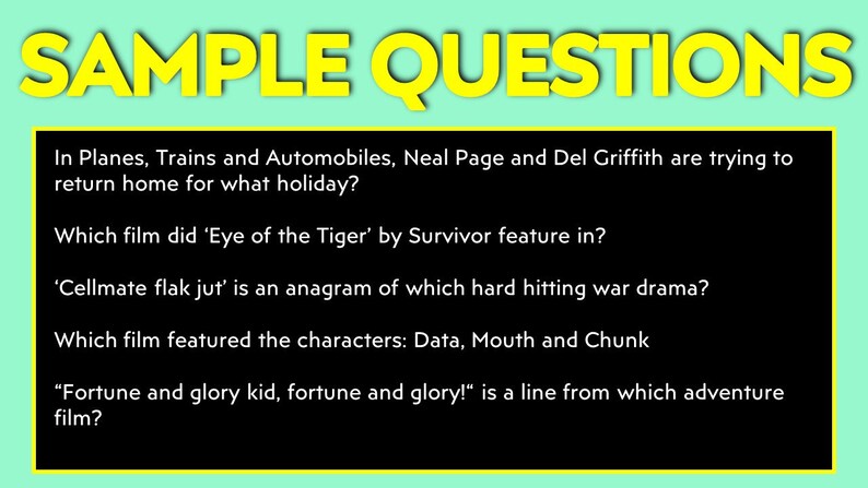 Retro Movie Quiz | 100 Movie Trivia Questions for 1980s Theme Nights ...