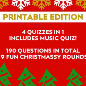 Christmas Trivia Quiz Book – Family Xmas Party Game (printable PDF ...